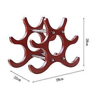 European Style Creative Solid Wood Wine Rack Room Decoration Flexible Placement Multiple Bottles (2 Packs) J1113, PIBM