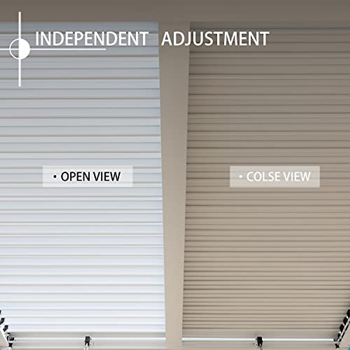 BPS 10 Ft. W x 13 Ft. D Outdoor Louvered Pergola Adjustable Louvered Sloping Roof Wall-Mounted Pergola for Patio, Backyard, Garden