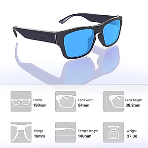 ViView Camera Sunglasses Touch Control,1080P Video Recording Camera Glasses,Ultra Long 115 Mins Runtime Glasses with Camera for Fishing Driving Riding Hiking (G5-64gig)