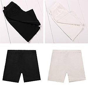 Dance Shorts Under Dress -6 Pack Girls Bike Short for Sports Black Under Skirt Shorts for Girls, Multi, 4T / 5T