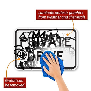 SmartSign - K-4471-EG-12x18 -K-4471-EG Private Drive Sign By | 12" x 18" 3M Engineer Grade Reflective Aluminum Black on White