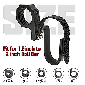 UTV Gun Rack, SUNPIE UTV Gun Holder Mount w/Upgrade Straps for 1.5 to 2inch Roll Bar Universal Gun Accessories Mount Compatible with Polaris RZR Ranger Can Am Honda Pioneer Kawasaki Mule Teryx 4PCS