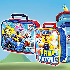 Paw Patrol Lunch Box Chase Marshall Rubble Rectangular Lunch Bag Tote