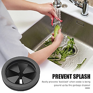 Garbage Disposal Splash Guards, 2-Pack 3 1/8" Sink Baffle Food Waste Disposer Drain Splash Guard Collar Quiet Collar Cover EPDM Rubber Drain Plugs Insert Parts for Waste King, Whirlaway, GE Disposer