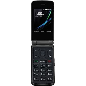PostPaid Verizon Wireless Flip Phone KAZUNA eTALK - 4G LTE Model F119 can be Activated on Any Verizon or It's MVNO Plan, Gray