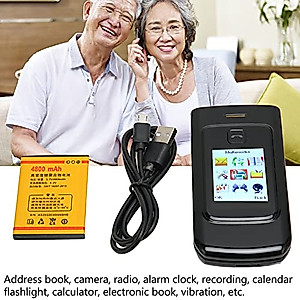 Jectse Flip Phone, Unlocked Cell Phone Big Button Phone with 2.4 Inch Screen, Flashlight, Removable Battery, 2G Phone Flip Cell Phone for Senior Elderly (Black)