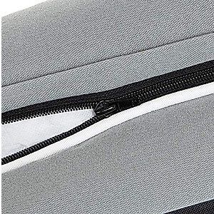 Amazon Basics Lounger Sofa Couch Style Pet Bed with Memory Foam, Bolsters, and Removable Cover for Dog or Cat, Small, Grey, 25 in x 20 in x 6.5 in