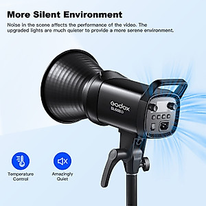 Godox SL60IID LED Video Light,60Ws White 5600K Version Countinuous Output Lighting with Bowens Mount,CRI 96+ TLCI97+,for Video Recording Wedding Product Photo... (3 Pack)