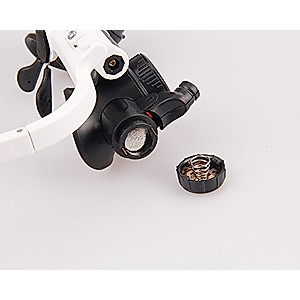 Head Mount 2 LED Lights Magnifying Glass,Hands Free Bracket Magnifier 8X 15X 23X, Dual-Lens Eye Loupe Magnifier for Electronics Jeweler Watch Repair