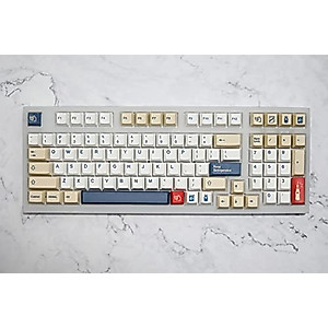 Cmokifuly Soymilk Keycaps Cherry Profile Keycaps Custom Keycaps for Mechanical Keyboard,136 Keys Set PBT Keycaps Dye Sublimation Keycaps (Soymilk)