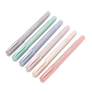 ZEYAR Cute Highlighters With Duals Tips, Cream Colors, Chisel Tip and Bullet tip, Aesthetic Highlighter Marker, No Bleed Dry Fast Easy to Hold(12 Cream Colors)