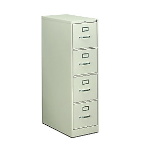 HON 310 Series Vertical File, 4 Letter-Size File Drawers, Light Gray, 15" X 26.5" X 52"