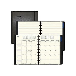 2024 Filofax 8.5-inch x 10.88-inch Academic & Calendar Monthly Planner, Black (C1811001)