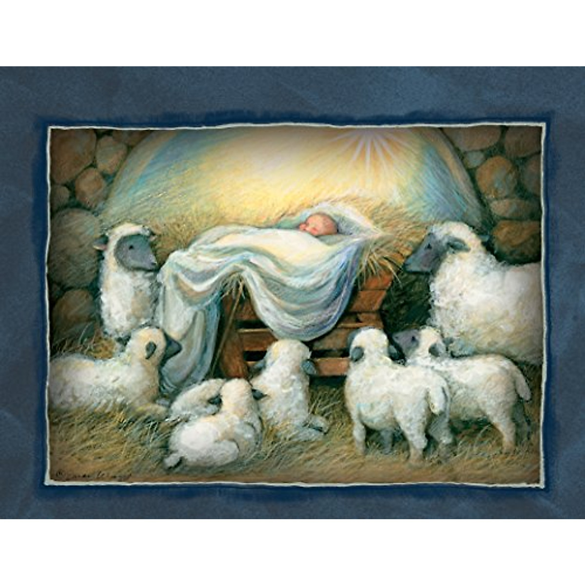 LANG Nativity Assorted Two Set Christmas Cards by Susan Winget, 2 Unique Designs per Box, 18 Cards with 19 Envelopes, Beautiful Nativity Artwork, Perfect for Sending Holiday Greetings (1008105)