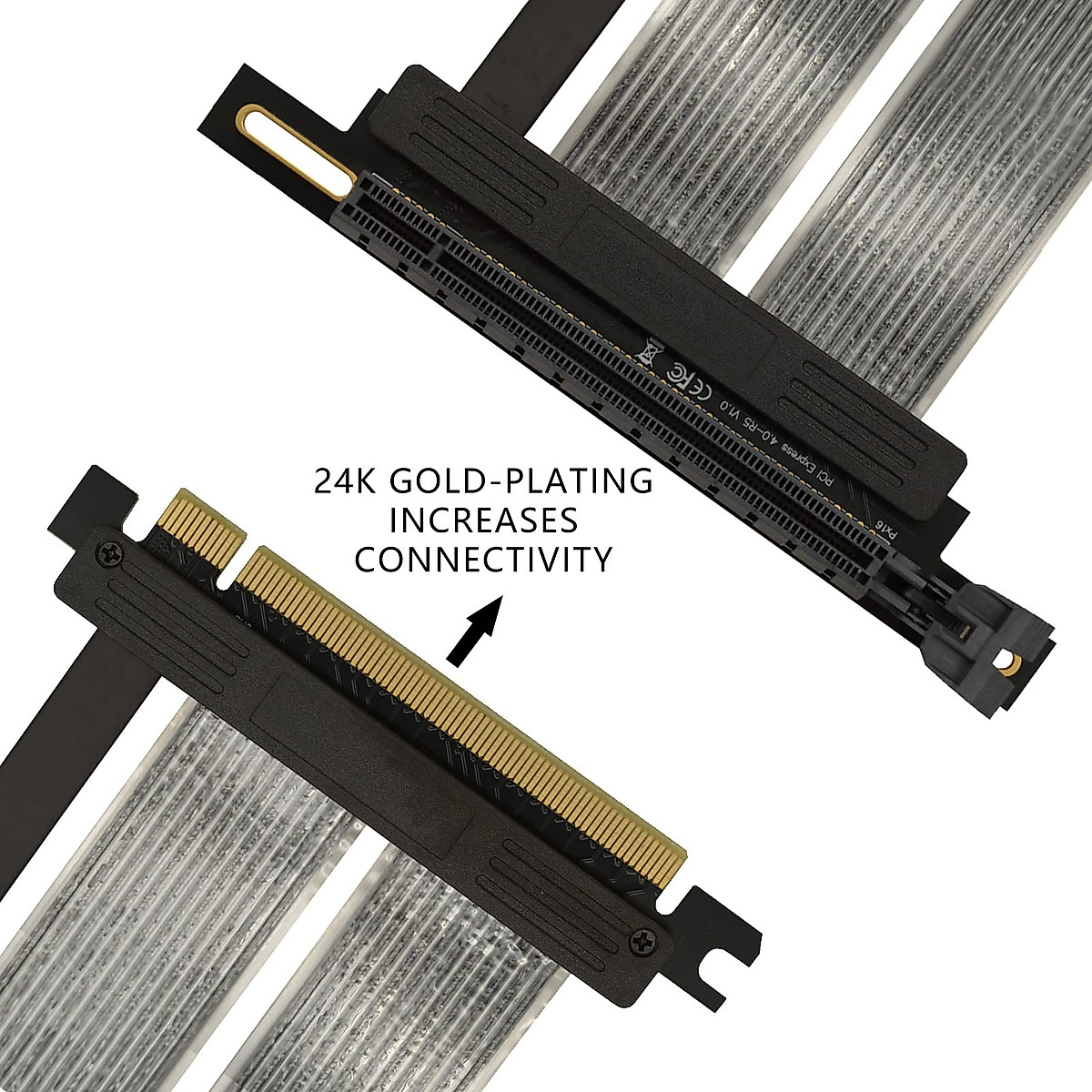 Eagolloar PCIE 3.0 x16 Extender Riser Cable,High Speed Flexible Right Angle PCI-E Port GPU Graphic Card Extension Cable-250mm