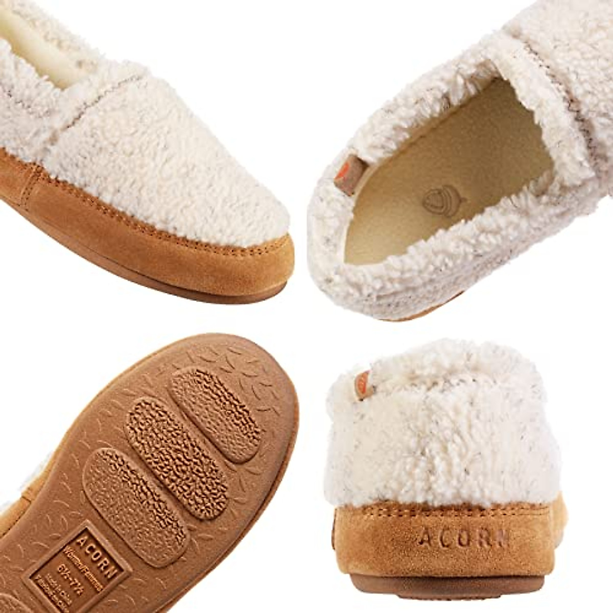 Acorn Women's House Slippers, Recycled-Natural, 8-9