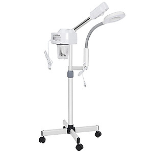 Nova Microdermabrasion Professional 2 in 1 Facial Steamer for Face Deep Cleaning Ozone Face Steamer with 5X Magnifying Lamp Hot Mist Function for Salon Spa Home Beauty Equipment