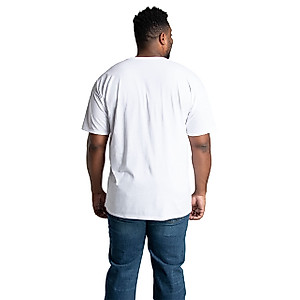 Fruit of the Loom Men's Size Big Eversoft Cotton Short Sleeve T Shirts, Breathable & Moisture Wicking with Odor Control, White, XX-Large Tall