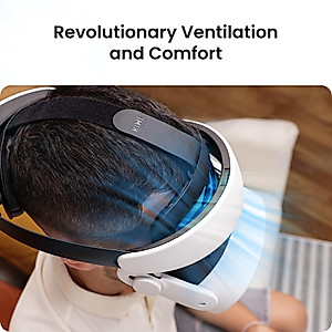 KIWI design H4 Boost Comfort Battery Head Strap Accessories for Meta/Oculus Quest 3/Quest 3s, Dual Fast Charge The VR Headset and Battery Strap in 2.5h, Halo Head Strap Reduce Facial Pressure