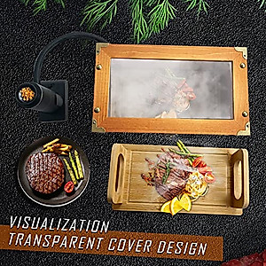 Cocktail Smoker Box Old Fashioned Whiskey Infuser Kit for Drinks wooden Smoker Infuser Box with Portable Smoking Gun cocktail smoker kit