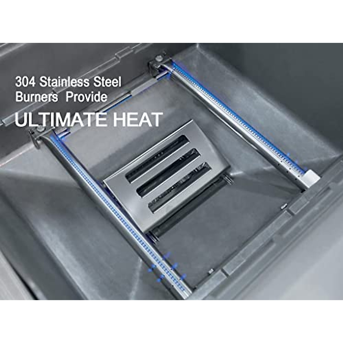 Hisencn 69785 18 Inch Grill Burner for Weber Spirit I & II & GS4 Spirit II 200 Series, Spirit E-210, E-220, Spirit S-210, S-220 Gas Grills with Up Front Controls, 304 Stainless Steel Weber Grill Parts