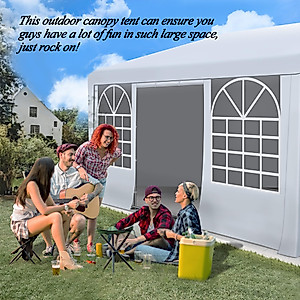 GARTOO 13' x 20' Canopy Party Tent & Carport - Heavy Duty Outdoor Wedding Gazebo with 4 Sand Bags, Event Shelter Canopy for Outdoor Event, Wedding, Birthday Party