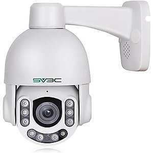 SV3C POE IP Dome Camera POE Security Camera Indoor Outdoor with HD Night Vision, Human Motion Detection, 2-Way Audio, RTSP, Remote Access, Support SD Card Playback, APP, PC Software