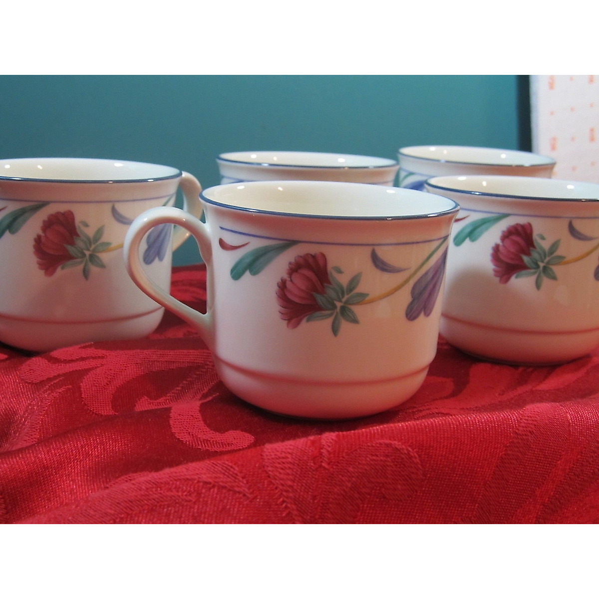 Lenox Chinastone Poppies on Blue coffee/tea cup