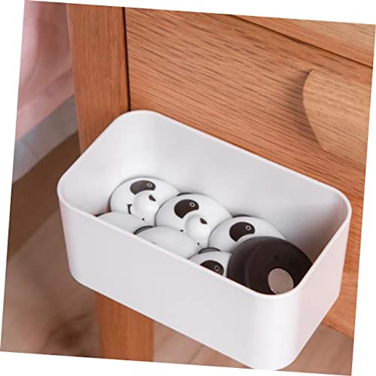 UPKOCH 4pcs Wall Storage Box Makeup Organizer Case Self Adhesive Media Box Kitchen Adhesive Box Wall Mounted Shelves Bathroom Shower Shelf Wall-mounted Storage Case Makeup Organizer Stand