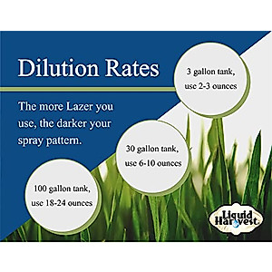 Liquid Harvest Lazer Blue Concentrated Spray Pattern Indicator - 1 Gallon (128 Ounces) - Perfect Weed Spray Dye, Herbicide Dye, Fertilizer Marking Dye, Turf Mark and Blue Herbicide Marker