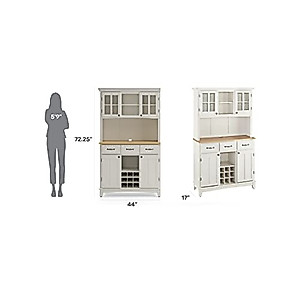 Homestyles sideboards-buffets-credenzas, Server with Hutch, Off White