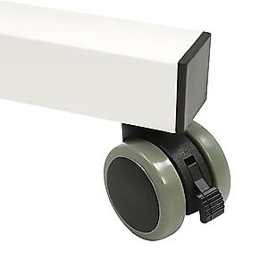 LULUGOGOTOP 24" Mobile Stand Up Desk,Small Adjustable Standing Desk w/Wheels,Portable Home Office Computer Workstation w/2 USB,Rolling Desk Laptop Cart for Standing or Sitting (Pink)