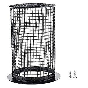 Sheens Reptile Anti Scald Lampshade, Day Night Ceramic Light Bulb Enclosure Cage Protector Round Reptile Heating Lamp Mesh Cover for Pet Reptile Amphibian