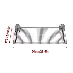 Baoz 2pcs Wall Shelf Kit Garage Storage Rack Heavy Duty Metal Carbon Steel Floating Shelf Mounted Ventilated Shelves for Slatwall(12x24in)