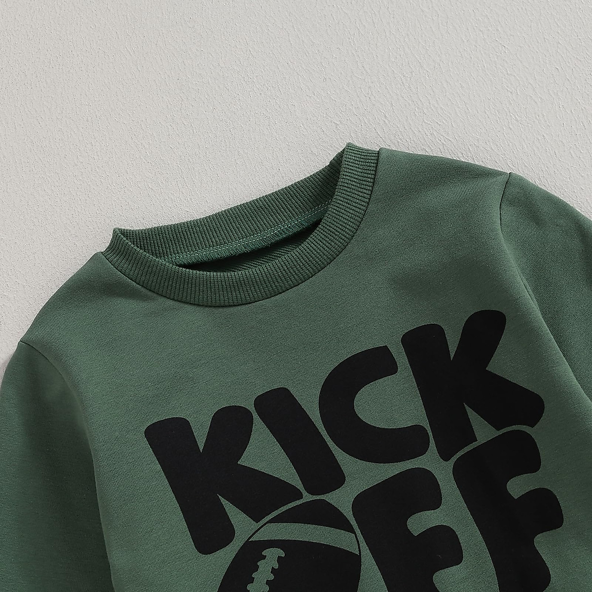 fhutpw Baby Boy Clothes Fall 6 12 18 24 Months Football Long Sleeve Pullover Tops & Pant Sets Toddler Winter Outfits