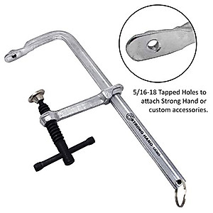 Light Duty Utility Clamp, 4.5" Capacity, 500 LB Clamping Pressure, 5/8"-5/16" Rail Size, 3-1/4" Throat Depth, 5/16-18" Tapped Hole, UD45, Strong Hand Tools