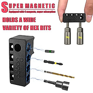 Powerful Magnet Bit Holders fit for Craftsman V20 Drill or Driver,Drill Bit Holster Storage 4 Hex Driver Bit on side of Power Drill for Easy Acces,Right Side