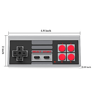 EASEGMER Handheld Games Controller for GV300S Games Console - Handheld Controller Gamepad Family Gift for Two Players (Grey Controller)
