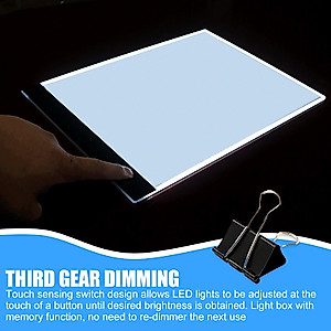 A4 LED Light Pad, 9.3x13.2 Inches Rechargeable Tracing Light Box, Adjustable Brightness Tracing Light Pad with Scale, Diamond Painting Light Board, Light Table for Tracing, Weeding Vinyl, Art (White)