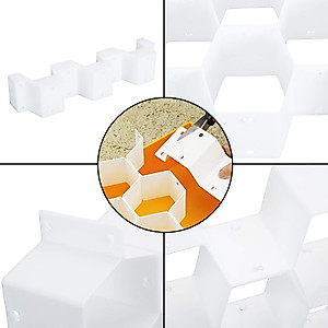 Foraineam 3 Pack Honeycomb Drawer Organizer Plastic Partition Cabinet Clapboard Storage Boxes Closet Organizer Drawer Dividers