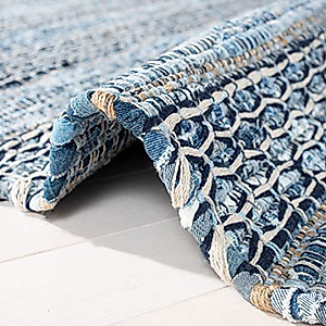 SAFAVIEH Montauk Collection 3' x 5' Blue MTK418L Handmade Area Rug