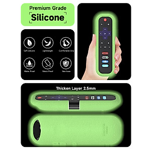 Remote Case for Roku Smart TV RC280 RC282 URC280J XRC280J Remote Control Universal Replacement Lightweight Silicone Case Cover Sleeve Skin with Lanyard for Roku TV Remote