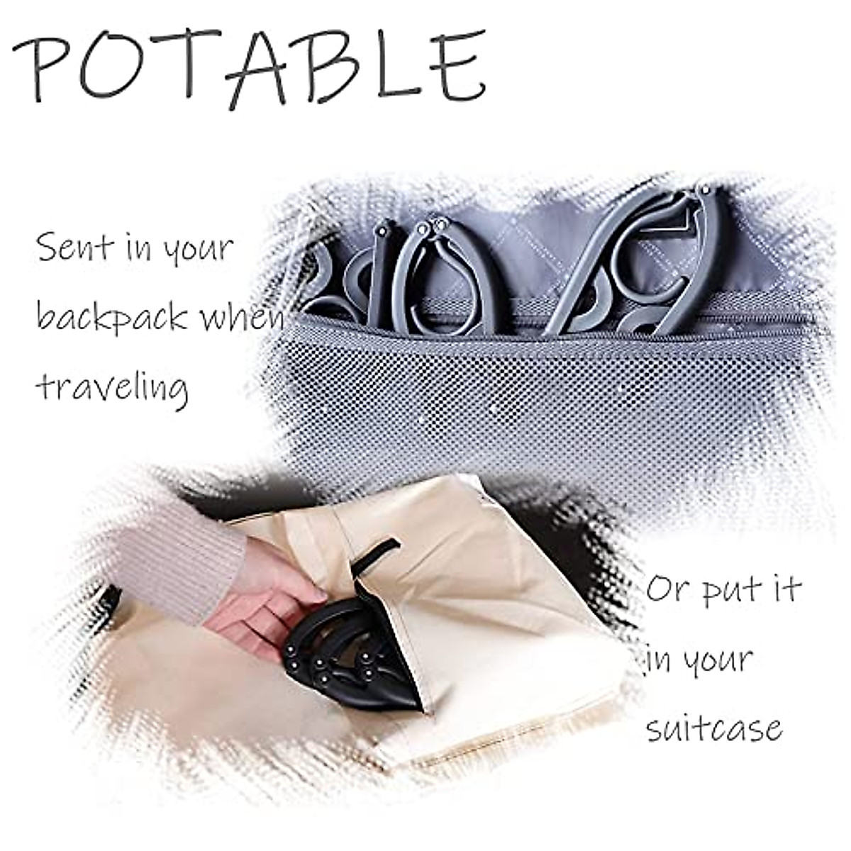 Travel Hangers, Set of 10, Lightweight and Portable Clothes Hangers for Business Trips and Vacations