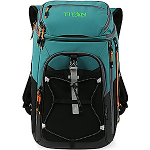 Arctic Zone Titan Deep Freeze 30 Can Insulated Backpack Cooler Bag with Ice Wall Packs, Pine