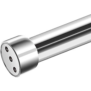 Shower Curtain Rail Telescopic Rod Hanging Clothes Drying Rod,Stainless Steel Pole Net Voile Shower Curtains Rail Thickening Bold, 70~120cm