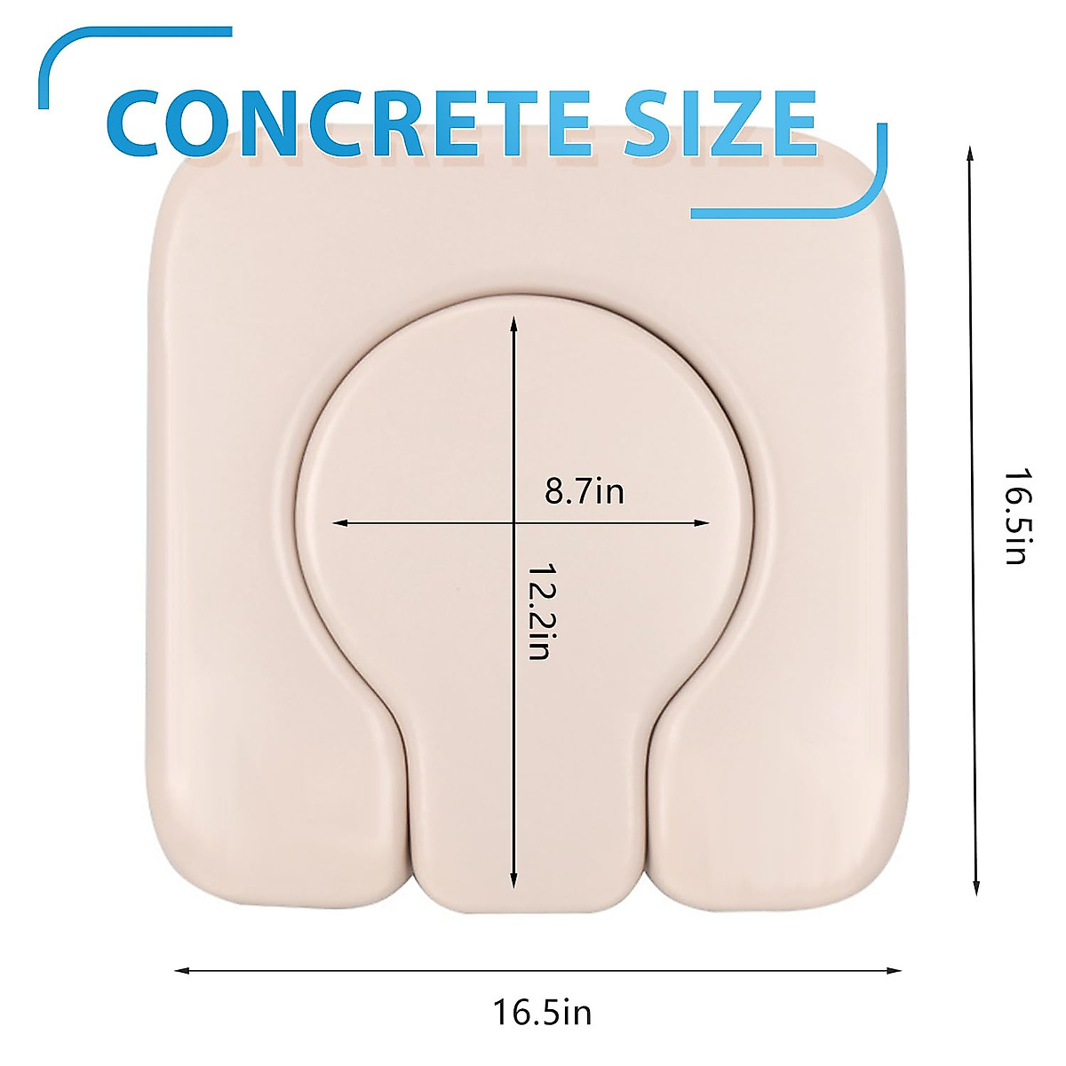 Deftyolo PU Commode Seat Cushion with Sponge Padded,C Shape Waterproof Soft Pad,Suitable for Bedside Commode Chairs,Raised Toilet Seats(Beige)