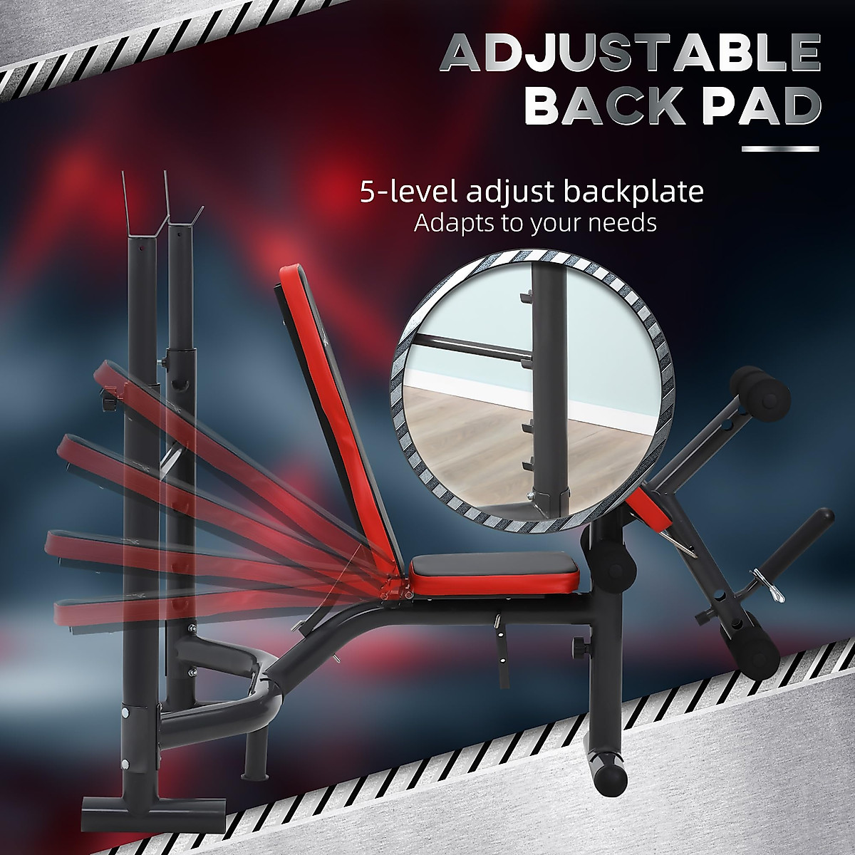 Soozier Heavy Duty Weight Multi-Function Workout Bench with Preacher Curl, Strength Exercise Starter Kit Develops Legs, Arms, and Core Muscles