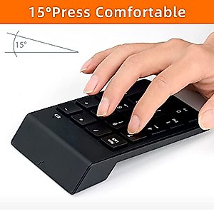 SMOOTHCLUE Wireless Number Pad, Numeric Keypad 10 Key USB Keyboard, Financial Accounting Numpad for Laptop,Notebook,PC,Desktop,Surface Pro