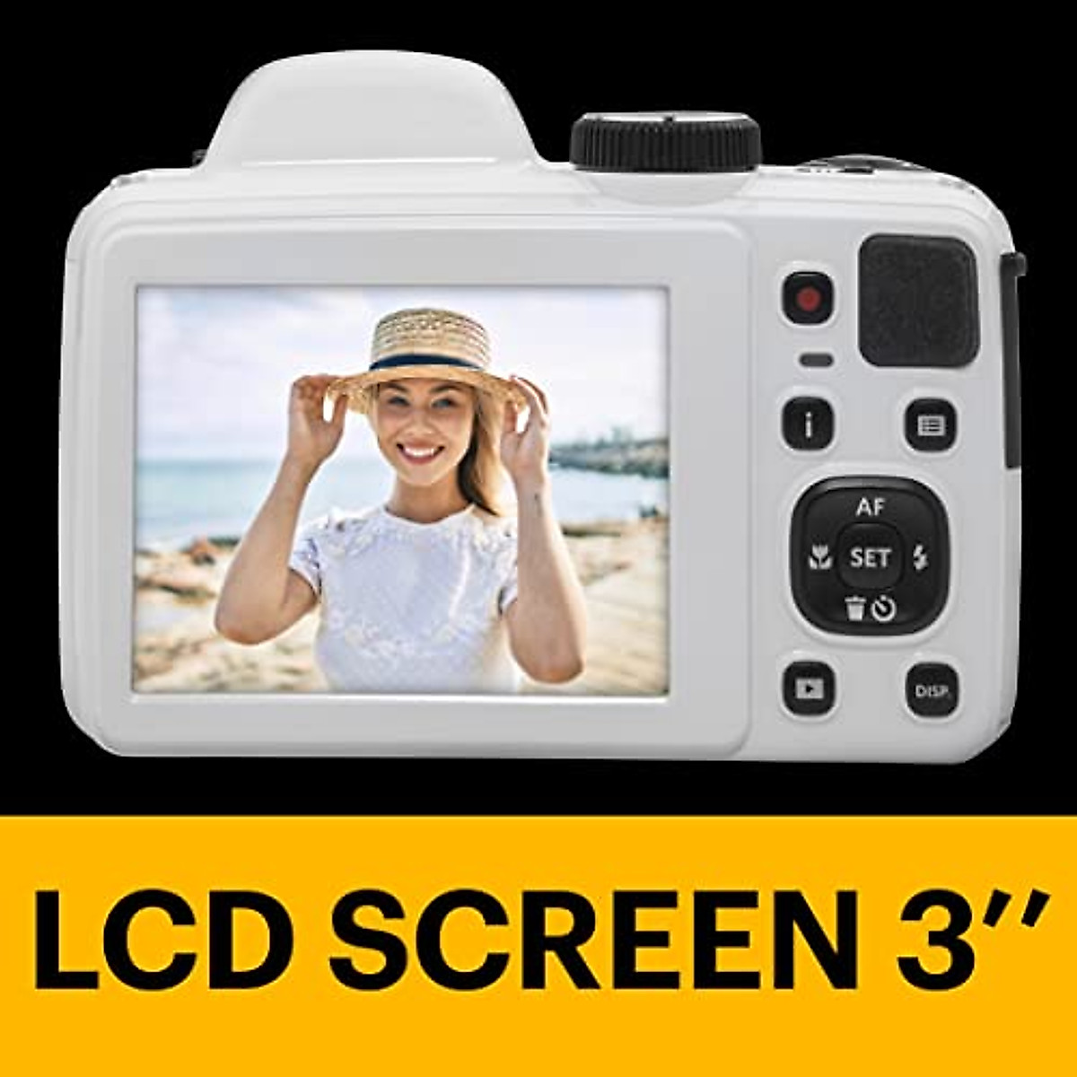 KODAK PIXPRO Astro Zoom AZ405-WH 20MP Digital Camera with 40X Optical Zoom 24mm Wide Angle 1080P Full HD Video and 3" LCD (White)