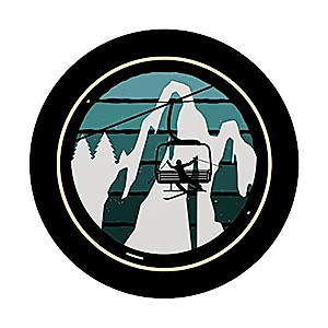 Skiing Mountains Ski Lift PopSockets Swappable PopGrip